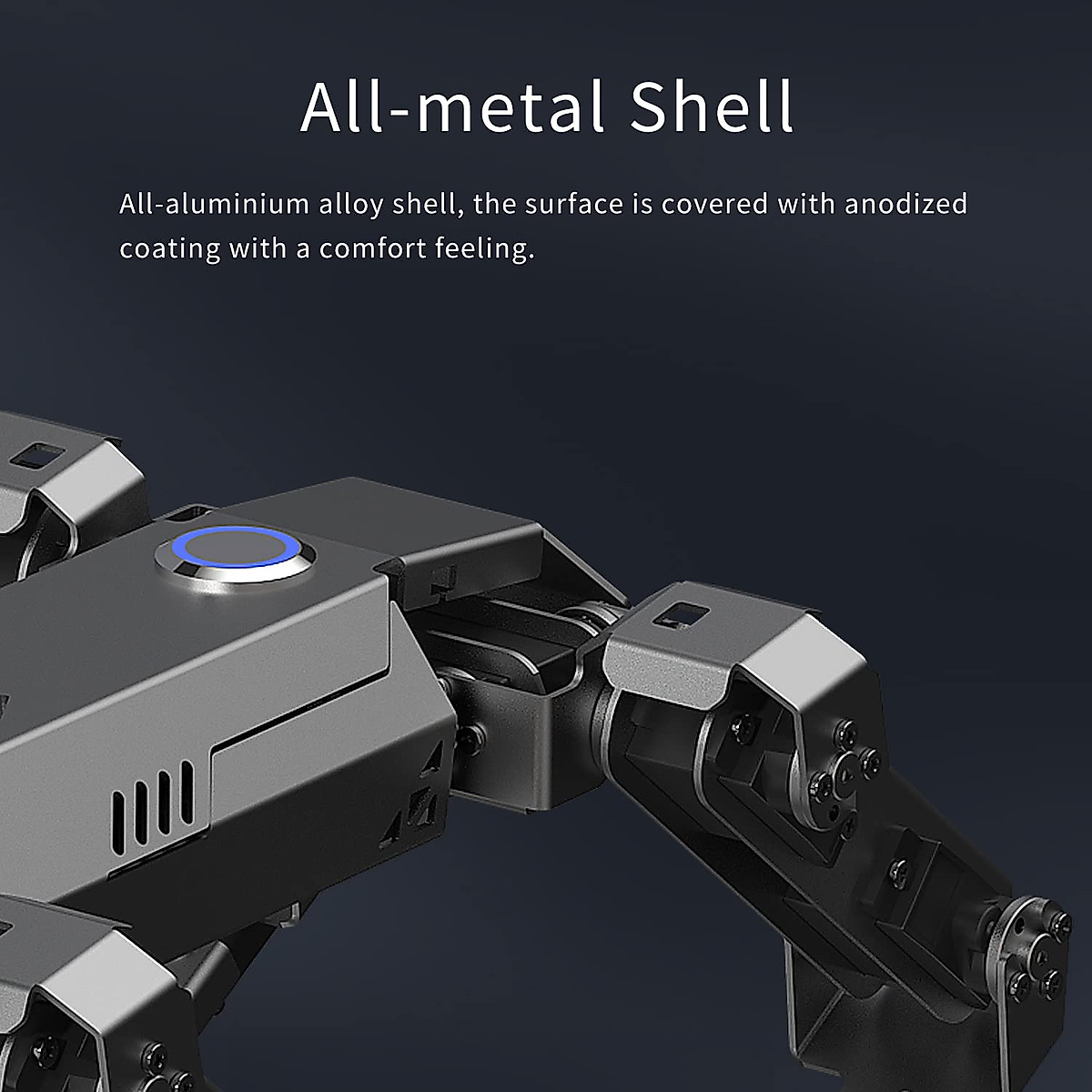 ELECFREAKS microbit Robotic Dog Xgo Kit, 12 Movable Joint DIY Programmable Full Metal Bionic Robot Kit, STEM Educational Project for Open Source Hardware(Without Micro:bit)