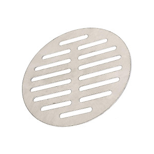 METALLIXITY Round Floor Drain Cover (5") 1Pcs, Stainless Steel Shower Drain Grate - for Furniture Repair, Bathroom Kitchen, Silver Tone