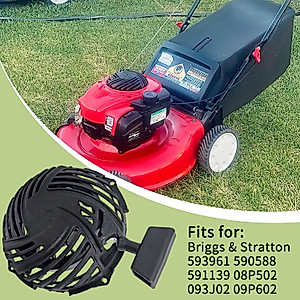 shiosheng 591139 593961 Pull Recoil Starter for B & S 590588 593959 595355 Engines Lawn Mower 500E Pull Start Assembly Replacement Parts