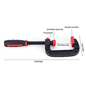 G Clamp, Fast Wrench Can Quickly Adjust The Clamping Object Hand Tool C Clamp for Hold Irregular Objects(2 inch Opening 50MM)