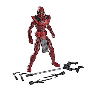 G.I. Joe Snake Eyes Origins Red Ninja Action Figure Collectible Toy with Action Feature and Accessories, Toys for Kids Ages 4 and Up