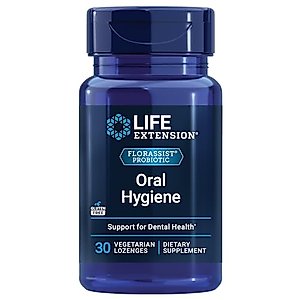 Life Extension FLORASSIST Oral Hygiene – Probiotic, Promotes Overall Oral Health – Gluten-Free, Vegetarian – 30 Lozenges