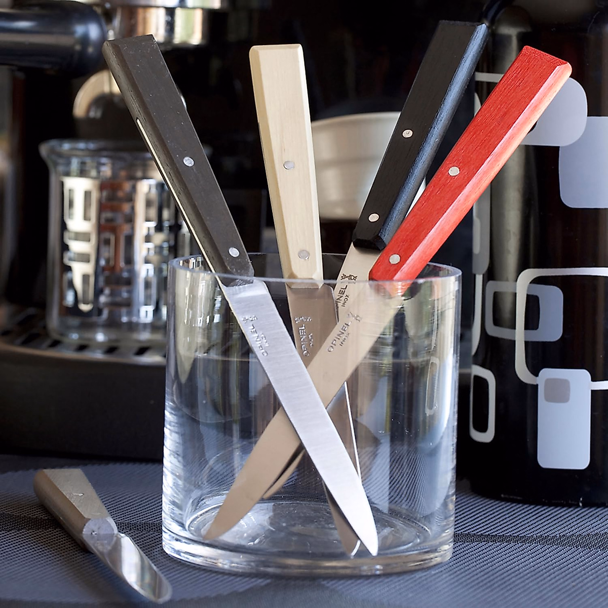 OPINEL No. 125 PRO 254597 Table Knives Set of 4 Blade Material: 12C27 Total Length: 22 cm