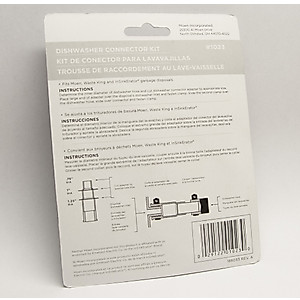 Waste King Legend Series 1 HP Continuous Feed Garbage Disposal with Power Cord - (L-8000) & Garbage Disposal Dishwasher Connector Kit - 1023