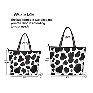 Sletend Tote Bag Cow Print Handbags for Women Fashion Shoulder Bag for School Travel Work Shopping
