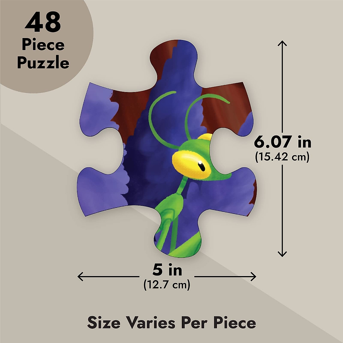 BLUE PANDA 48 Piece Giant Bugs and Insects Jigsaw Puzzle for Kids Ages 3-5 and 4-8, Jumbo Floor Puzzle for Toddler Preschool Learning (2 x 3 Feet)