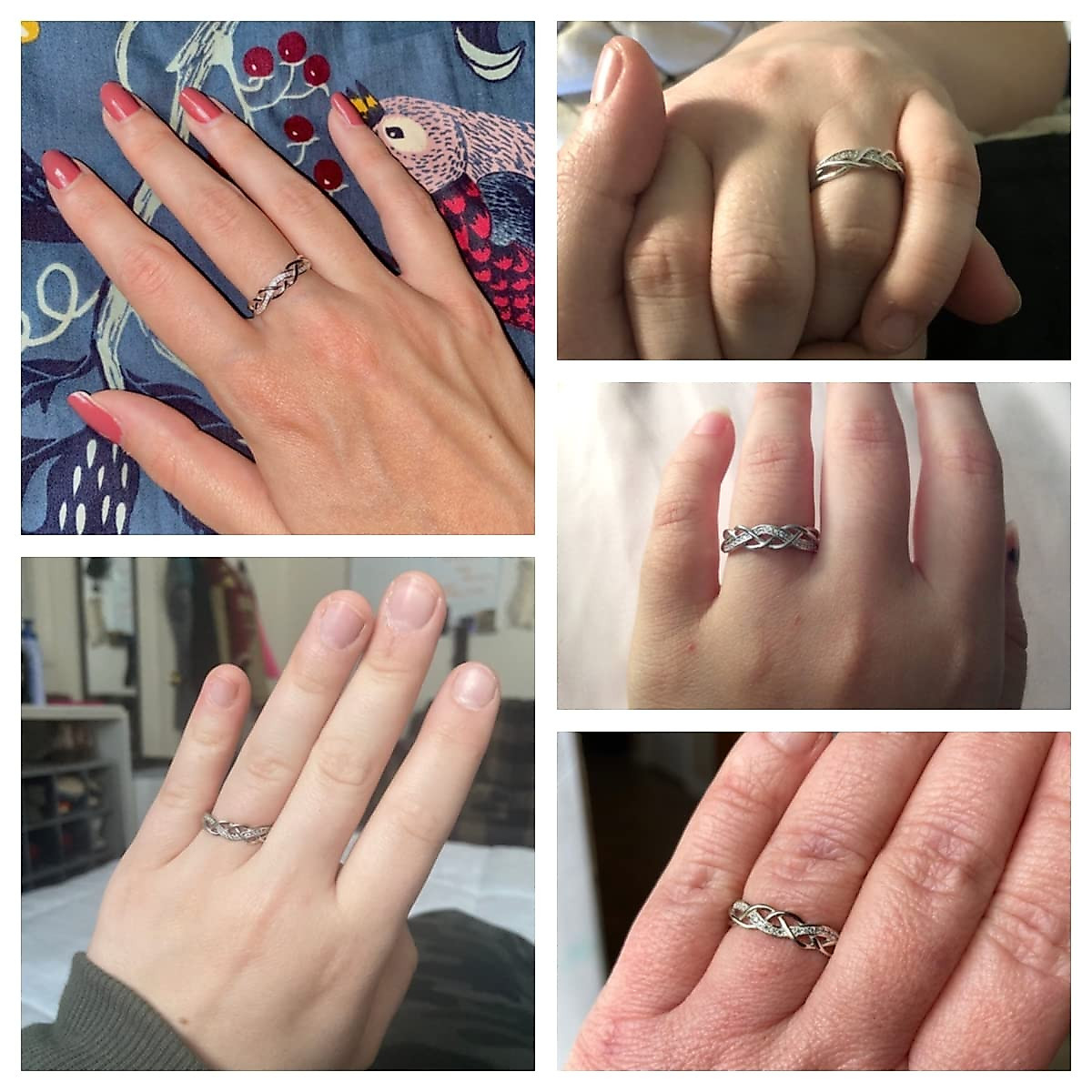 STARCHENIE Infinity Promise Celtic Knot Ring for Women 925 Sterling Silver Engagement Wedding Band Anniversary Jewelry Size7