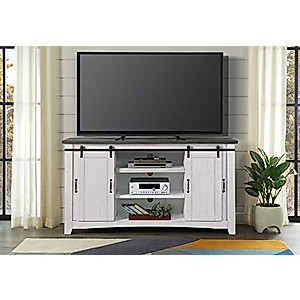 Martin Svensson Home Hampton TV Stand, White Stain with Grey Stain Top