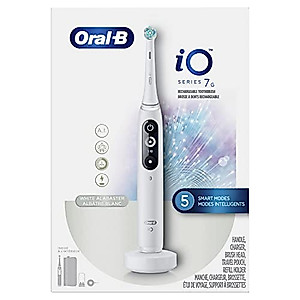 Oral-B iO Series 7G Electric Toothbrush with Brush Head, White Alabaster