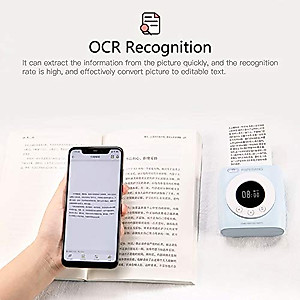 KXDFDC Pocket Printer BT Thermal Printer Portable Mobile Printer 300dpi for Photo Picture Memo Note Label with Clock Function (Color : Black-JoJo's Bizarre Adventure1)