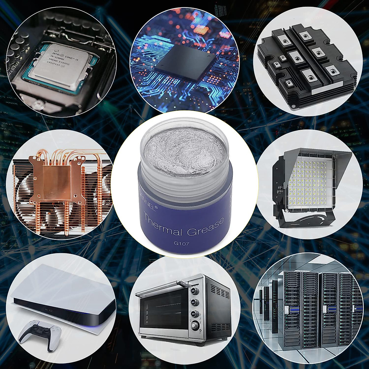 GENNEL G107 20g Silver Thermal Paste, High Performance Heatsink Paste, Thermal Conductive Grease Compound for CPU GPU Cooler LED IC PS4 Xbox Chipset