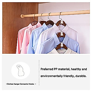 SWEET LEMON 60 Pack Clothes Hanger Connector Hooks, Cascading Clothes Hangers, Hanger Extension Clips, for Heavy Duty Space Saving Cascading Connection Hooks ,for Clothes Closet.(White)