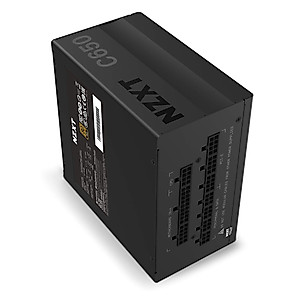 NZXT C650 - NP-C650M - 650 Watt PSU - 80+ Gold Certified - Hybrid Silent Fan Control - Fluid Dynamic Bearings - Modular Design - Sleeved Cables - ATX Gaming Power Supply - 2020