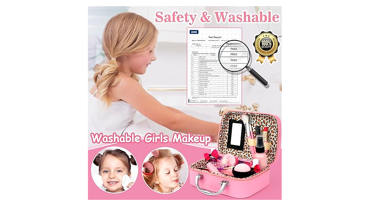 Washable Kids Makeup Kit for Girls - 26 PCS Fun Set