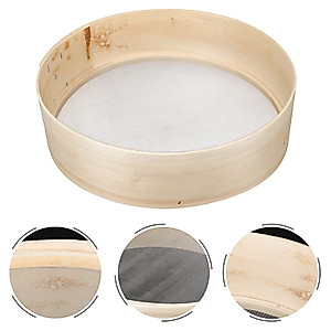 HANABASS Household Flour Sifter Handheld Sieve Wooden Flour Strainer Sieve Baking Tool