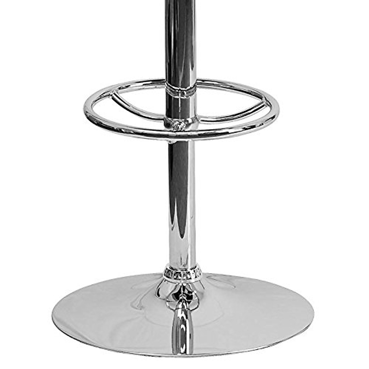 KLS14 Modern Barstools Hydraulic Adjustable Height 360-Degree Swivel Seat Sturdy Steel Frame Padded Cushion Seat Dining Chair Bar Pub Stool Home Office Furniture - Set of 2 Black #1978