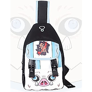 Anime Cosplay Shoulder Bag,Hashibira Inosuke Students Bookbag Backpack School Bag Daypack