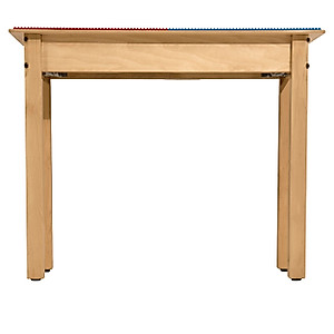 Contender Time-2-Play Kids Activity Play Table, Compatible with Lego Bricks, Extra Sturdy Birch Plywood, 35" W X 15.5" D, Red & Blue, 22" Legs for Ages 6-9