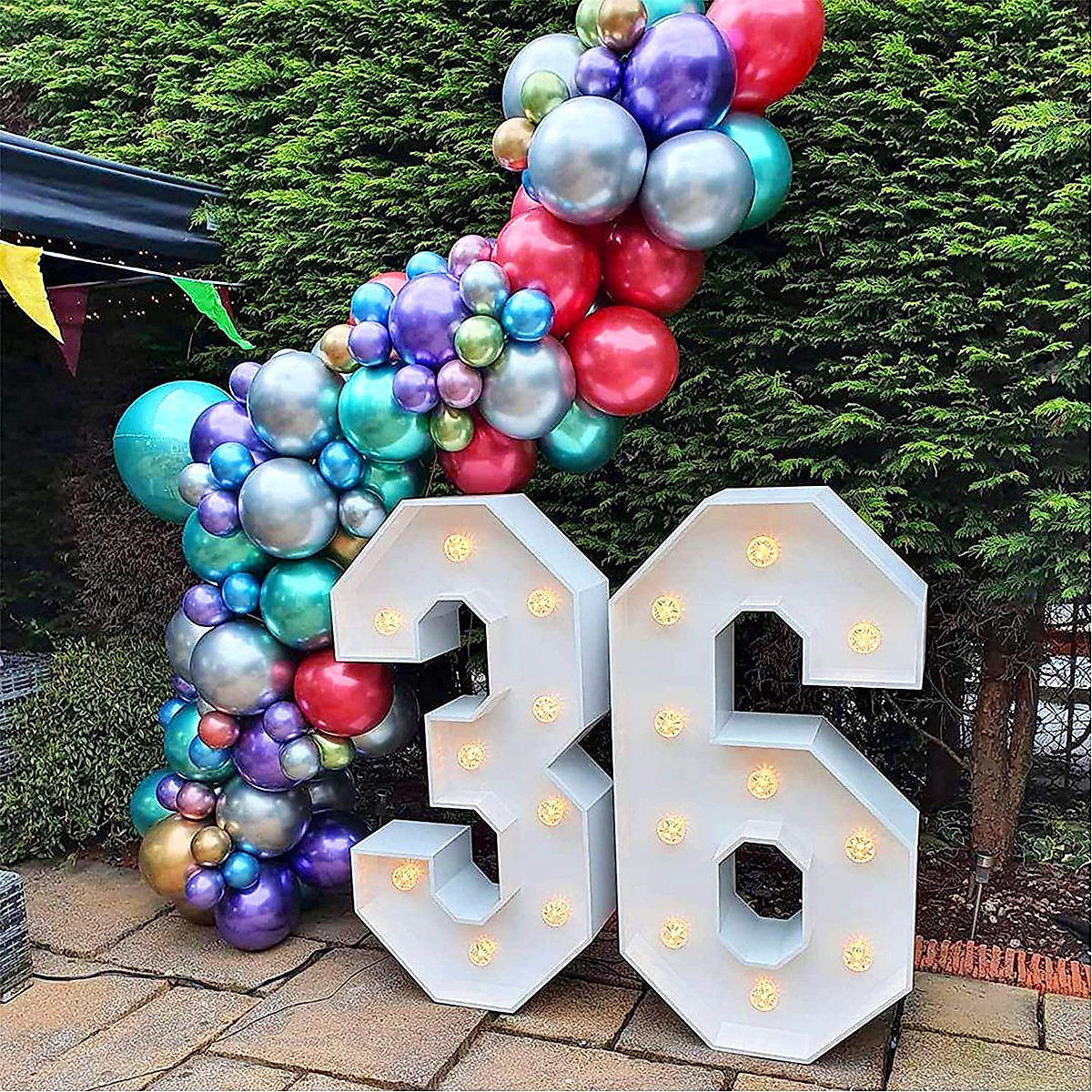 Metallic Purple Balloon Garland Arch Kit 100 Pack 18/12/10/5 Inch Latex Party Balloons Different Sizes Confetti Balloons Chrome Balloon for Engagement Wedding Anniversary Mermaid Party Decorations