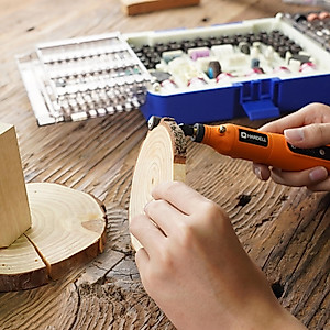 HARDELL Rotary Tool Accessories, Fits Dremel Rotary Tool, 508PCS Power Rotary Tool Bits with 1/8"(3.2mm) Diameter Shanks, Universal Fitment for Sanding, Drilling, Polishing, Carving, Polishing