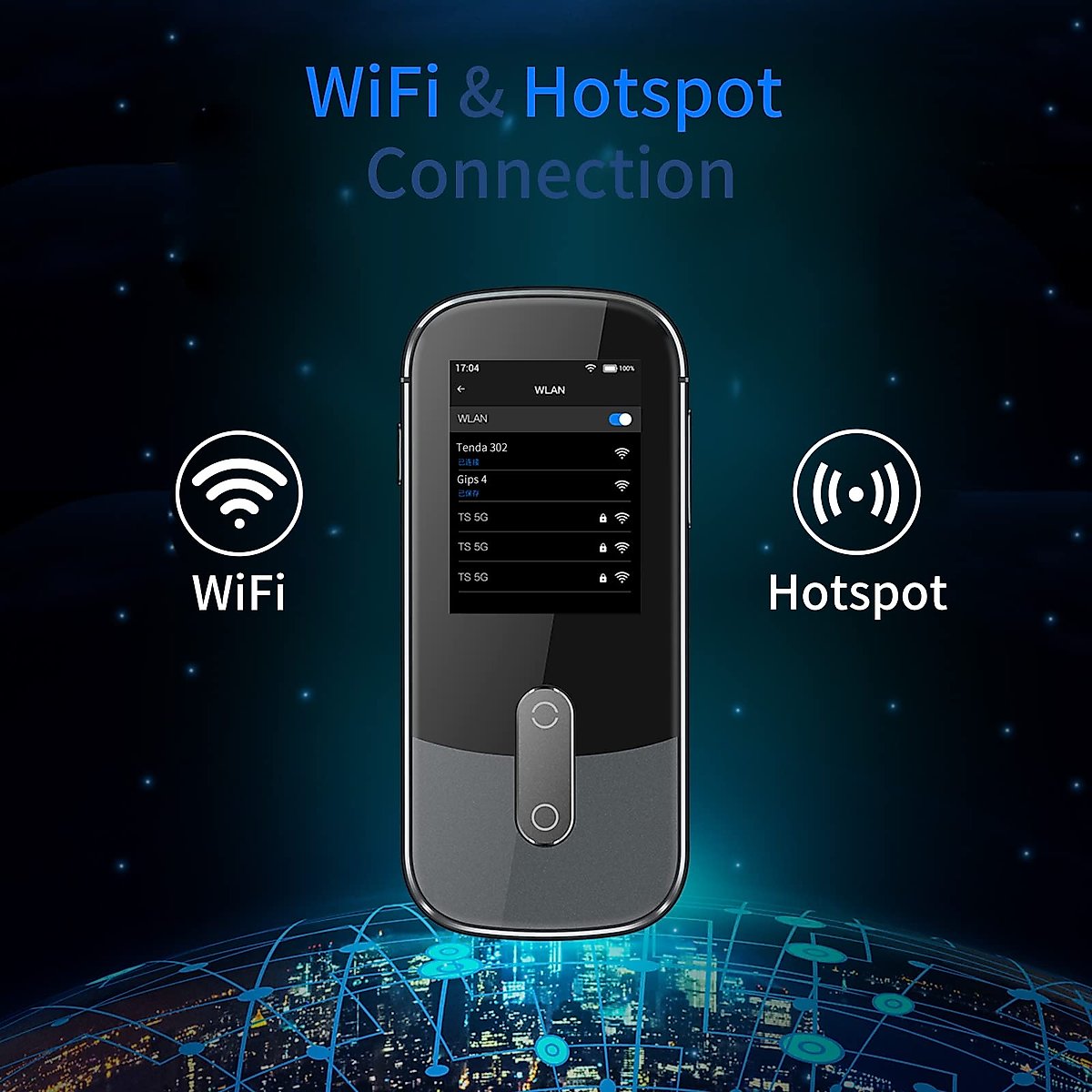 Anfier Language Translator Support 127 Languages Voice Translation Image Translation W09 Wi-Fi Hotspot Connection