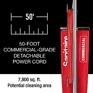 Sanitaire - SC888N SC888 Tradition Upright Vacuum, Red, 8.5" x 14.5" x 21.3"
