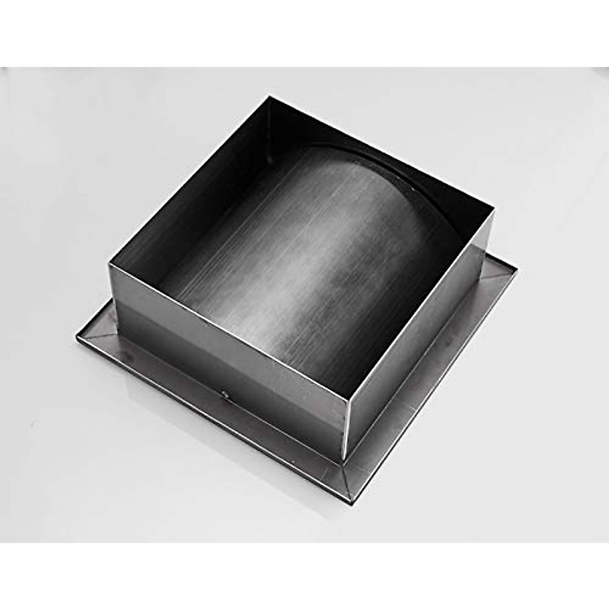 Square Trash and Waste Chute Lid Built-in Countertop- 304 Stainless Steel Balance Flap Cover, Brushed Surface Trash Grommet Swing Trash Can Lid (Silver)