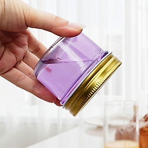 Encheng Glass Jars With Golden Lids 4oz,Small Glass Spice Jars For Herb,Jelly,Jams,Colorful Regular Mouth Manson Jars For Candle Holder,DIY Crafts,40 Pack