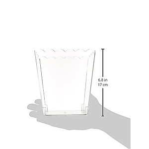 Medium Scalloped Plastic Container - 6" - Clear - 1 Pc.