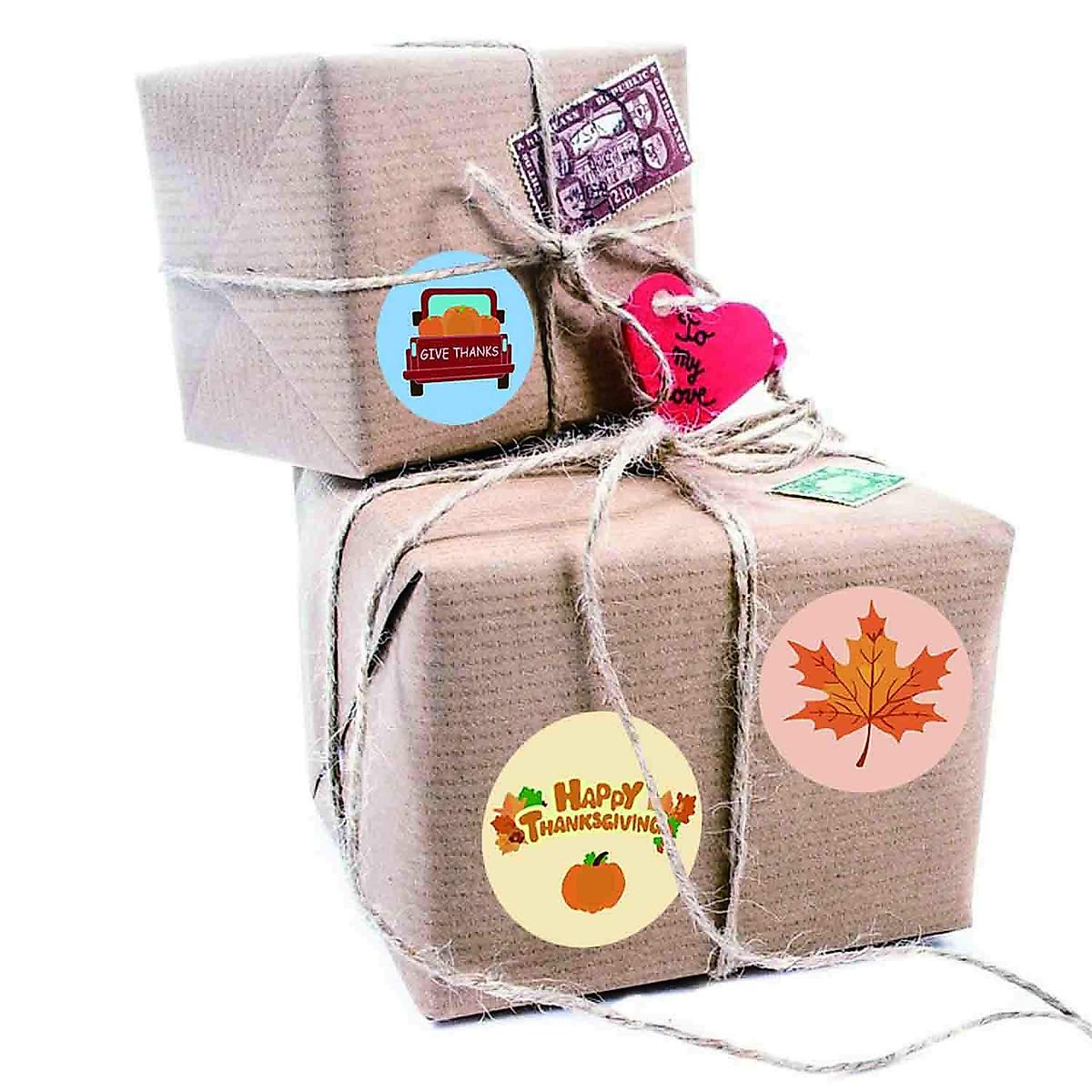 Thanksgiving Party Stickers,Happy Thanksgiving Gift Tags,Happy Fall Y'all Stickers,Thank You Stickers,1.5 Inch 504Pcs