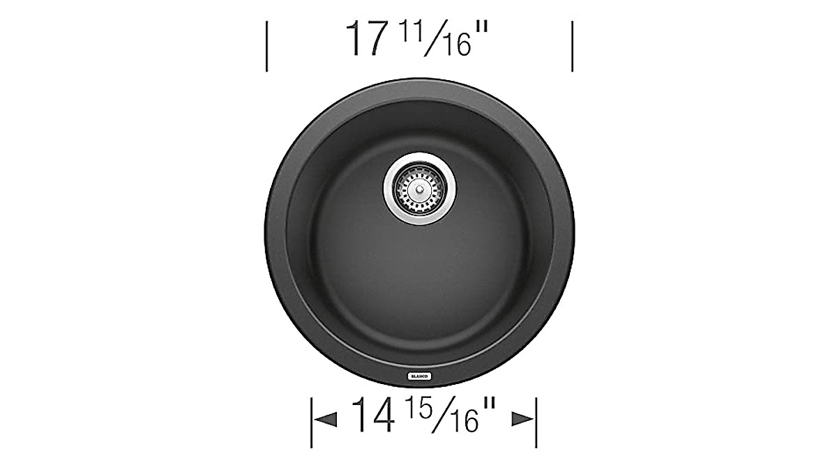 BLANCO Anthracite RONDO SILGRANIT Round Bar Sink