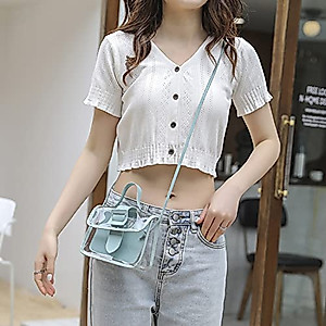 Clear Crossbody Bag Purse, Stadium Approved Clear Purse Bag for Women, Small Clear Purse Work Bags, Clear Handbags for Women