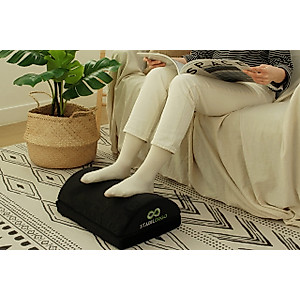 STABILERGO Foot Rest for Under Desk at Work, Ergonomic Office Desk Foot Rest, Adjustable Foot Rest, Under Desk Footrest with Washable Cover, Desk Foot Stool Work from Home Accessories