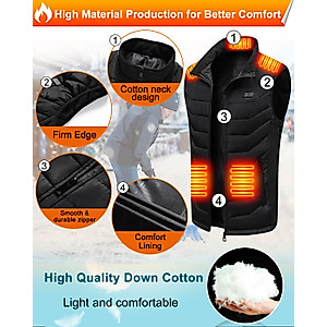 MBVOICO Heated Vest for Women Men - Electric Warming Vest with 11 Heat Zones Unisex Heating Clothing (Medium)