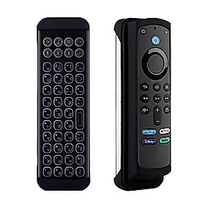 iPazzPort Mini Bluetooth Keyboard Wireless with Silicone Sleeve add to Alexa 2nd/3rd Gen Remote Control for Amazon Firestick, Fire TV Stick /4K/Max/Lite/Cube (2nd Gen), Echo Show 15