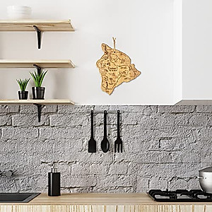 Totally Bamboo Destination Hawaii Serving and Cutting Board, Includes Hang Tie for Wall Display