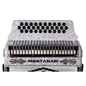 Montanari 3112 G Acordeon SOL Blanco Accordion GCF