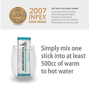 Dr. G's Amazing Ionized Cal Mag Powder, Dietary Supplement for Bone Density Increase, Calcium & Magnesium 2:1 Ratio - 60 Sticks, 60 Day Supply