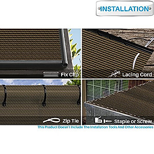 Patio Paradise 6' x 15' Sunblock Shade Cloth Roll,Brown Sun Shade Fabric 95% UV Resistant Mesh Netting Cover for Outdoor,Backyard,Garden,Plant,Greenhouse,Barn