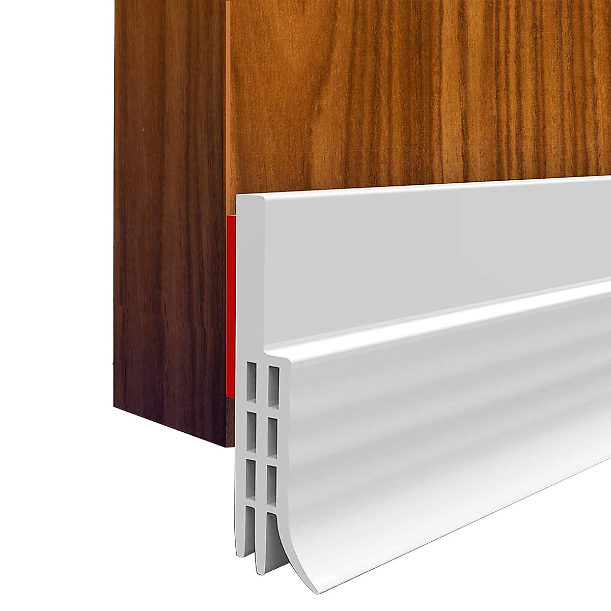 2PACK Door Draft Stopper, Strong Adhesive Door Sweep for Exterior and Interior Doors, Dustproof and Soundproof, 2" W x 39" L (White)