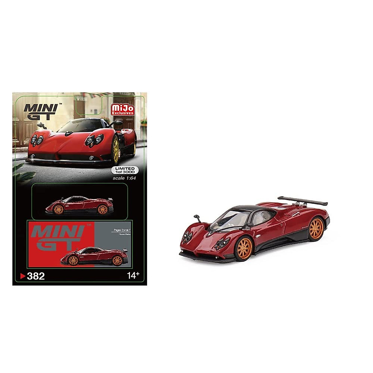 Pagani Zonda F Rosso Dubai 1/64 Diecast Model Car by True Scale Miniatures MGT00382
