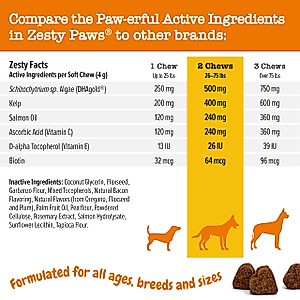 Omega 3 Alaskan Fish Oil Chew Treats for Dogs - with AlaskOmega for EPA & DHA + Probiotics for Dogs - Probiotics for Gut Flora, Digestive Health