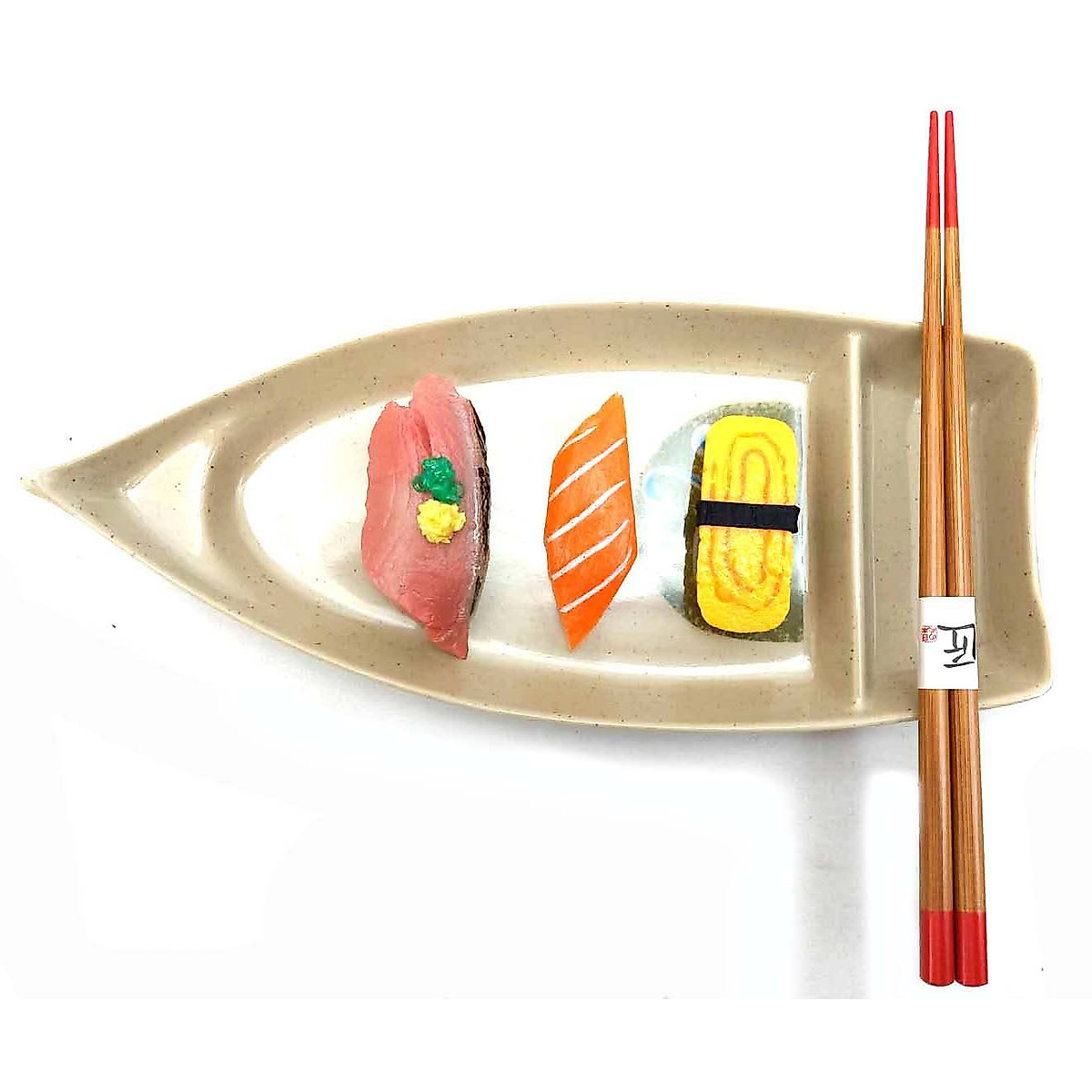 JapanBargain 2214, Bamboo Portable Chopsticks with Case Reusable Travel Chopsticks Japanese Style Chopsticks, Red Tips