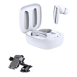 GUANDA TECHNOLOGIES CO., LTD., Bluetooth 5.0 in-Ear Stereo Headphones, Built-in Mic, Premium Sound Earphones, Deep Bass, HiFi Audio, Sports White