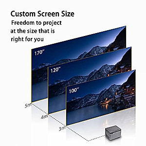 5G Mini Projector Portable with WiFi and Bluetooth, 6500 Lumens 1080P HD Movie Projector for iPhone, Laptop, PS5, XOBX, Fire Stick