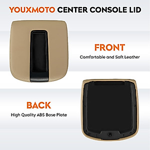 Youxmoto Center Console Lid 2007-2014 Fit for Chevy Silverado 1500 2500 3500/Suburban/Avalanche, Armrest Cover Fit for GMC Sierra 2008 2009 2010 2011 2012 2013, Only fits Full Central Floor Consoles