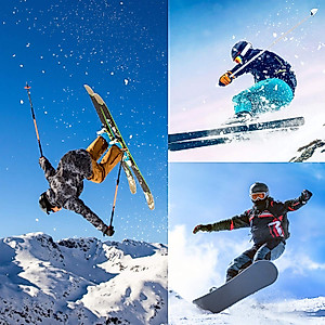 CS CELERSPORT 2 Pack Ski Socks for Men and Women Skiing, Snowboarding, Cold Weather, Winter Performance Socks, Black+Blue, X-Large