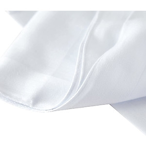 RDS HANKYTEX Women's 100% Cotton Handkerchief,White D