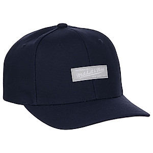 Mitchell & Ness Branded Box Logo Adjustable Snapback Cap Navy