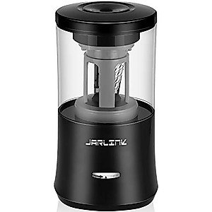 JARLINK Electric Pencil Sharpener, Fully Automated Rechargeable Sharpener Fast Sharpen for No.2/Colored Pencils(6-8mm), Portable in School/Office/Home (USB Cable Include)